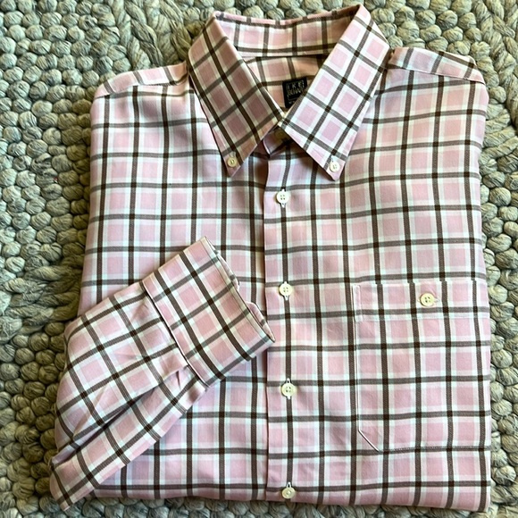 Ike Behar | Shirts | Ike Behar Pinkbrown Plaid Button Down Shirt | Poshmark